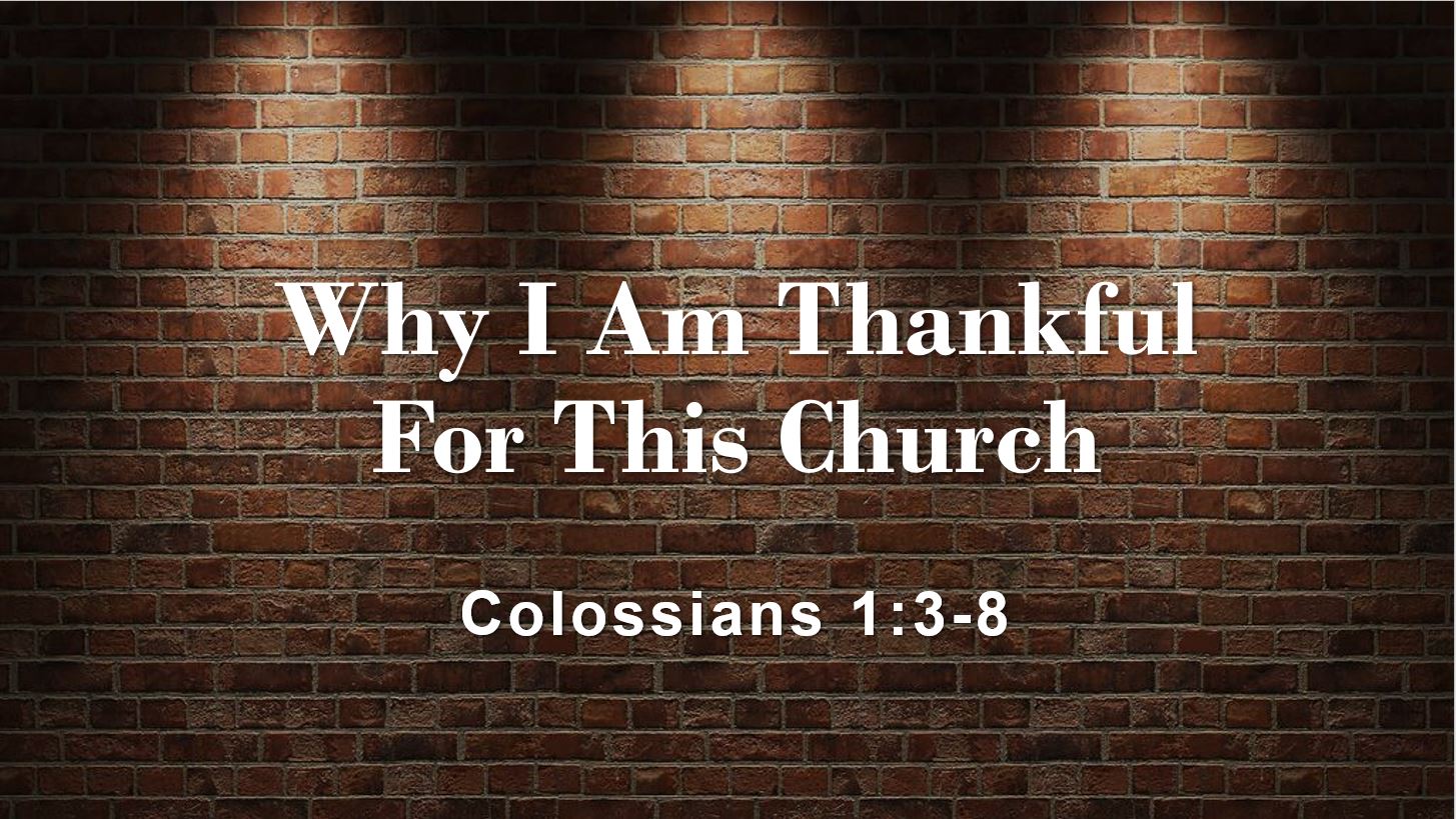 Why I Am Thankful For This Church | Waverly Church of Christ